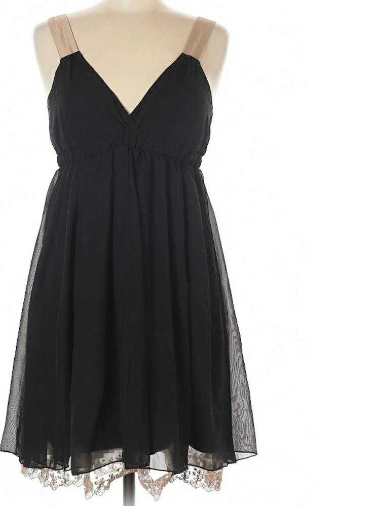 New Johnny Martin Black Layered Cocktail Dress - Gem